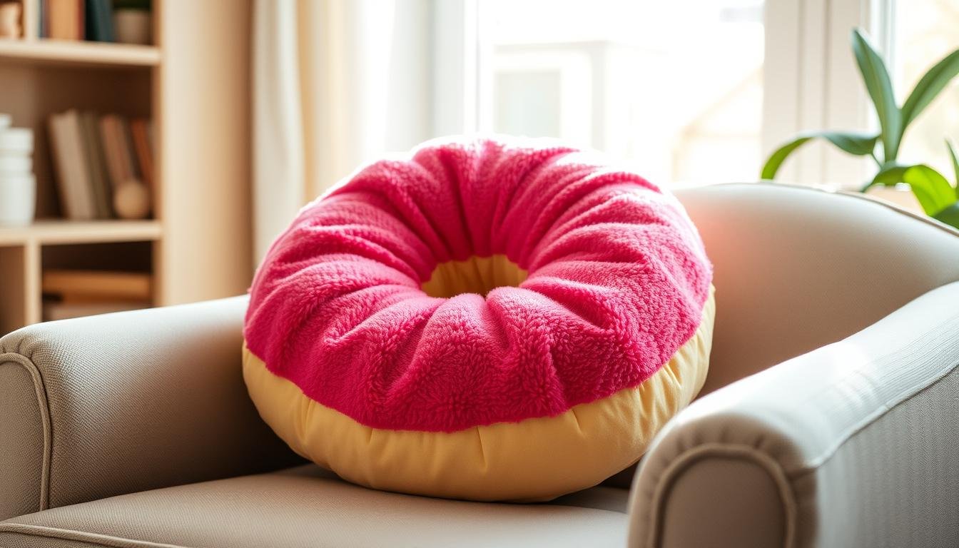 Comfy Donut Pillow: Sit Easy & Pain-Free!